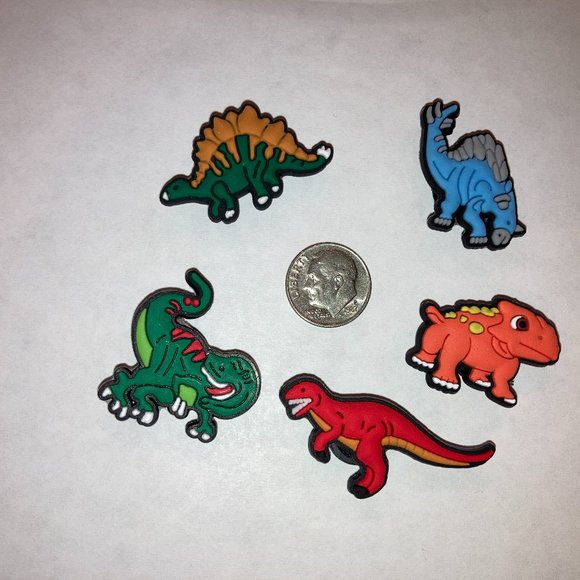 Accessories | New Kids Dinosaur Shoe Charms 5pc Set Lot Crocs Clogs ...
